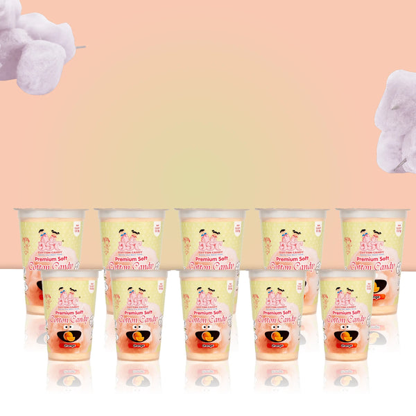 Premium Soft Orange Cotton Candy Pack of 10 – JST Snacks